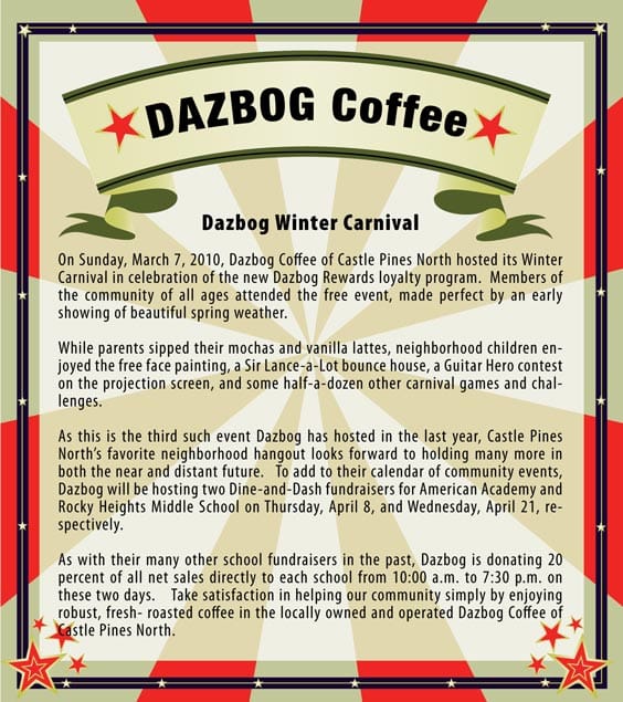 DAZBOG Winter Carnival | The Castle Pines Connection