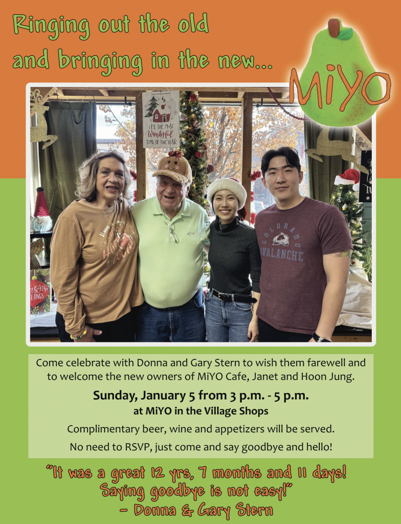 A warm welcome to the new owners of MiYO Cafe